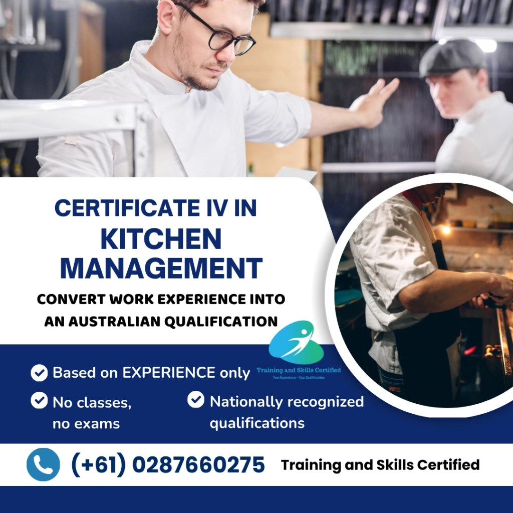 RPL in Cookery and job positions for cooks and chefs in Australia